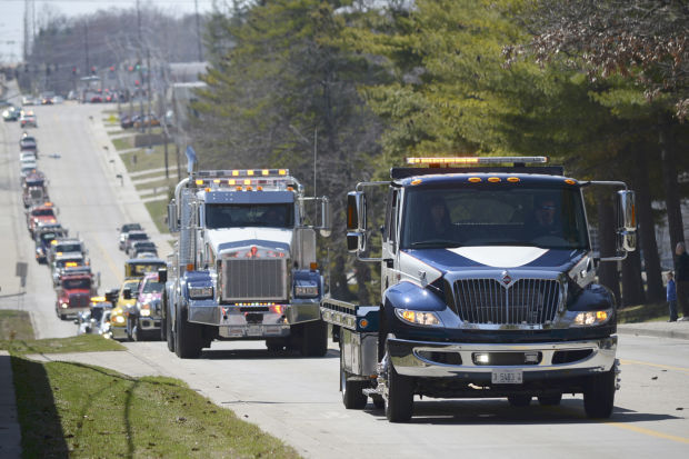 Photos: Towing owner honored with Tow Truck Funeral Procession