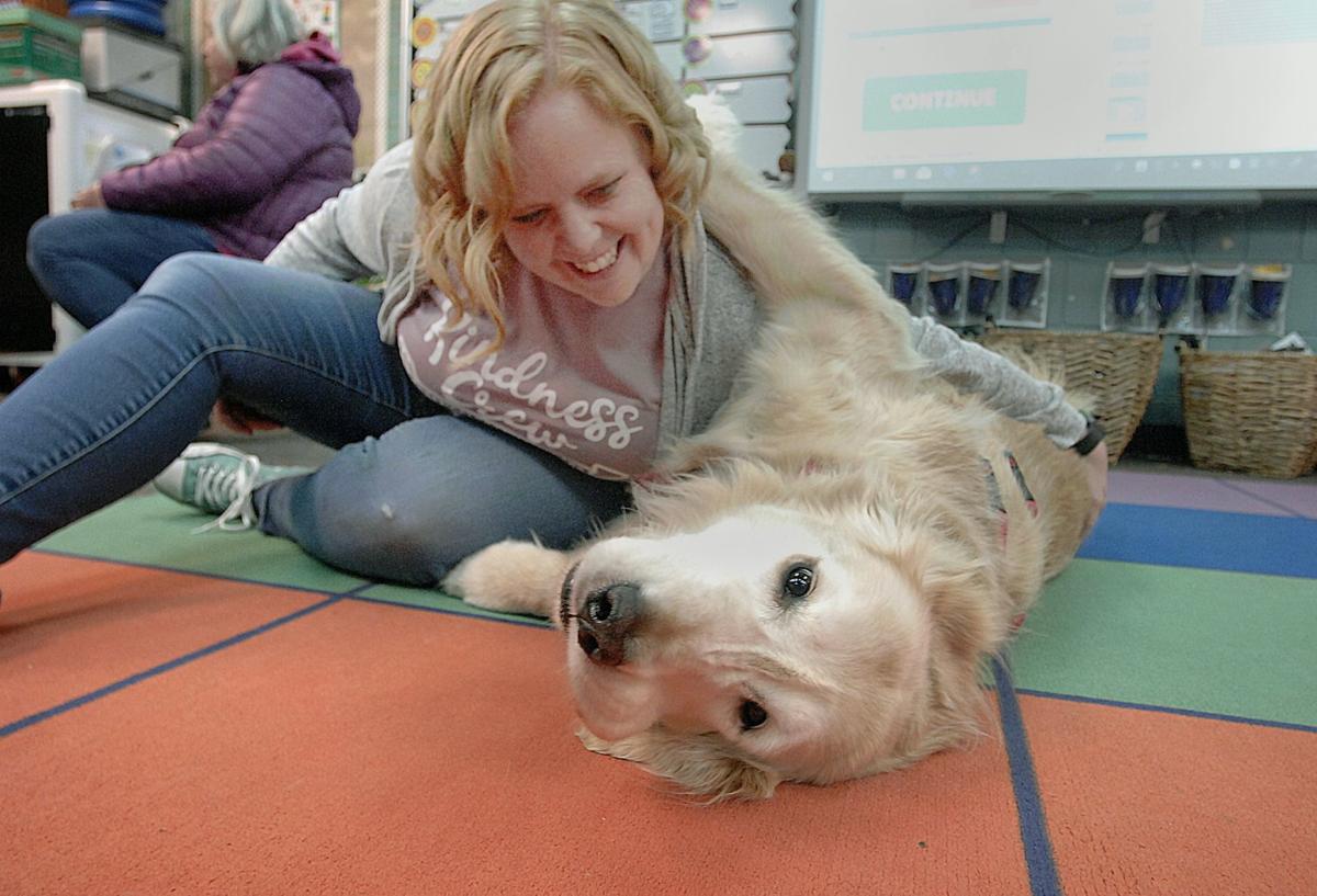 Photos: Retired service dog spreads joy at Colene Hoose School
