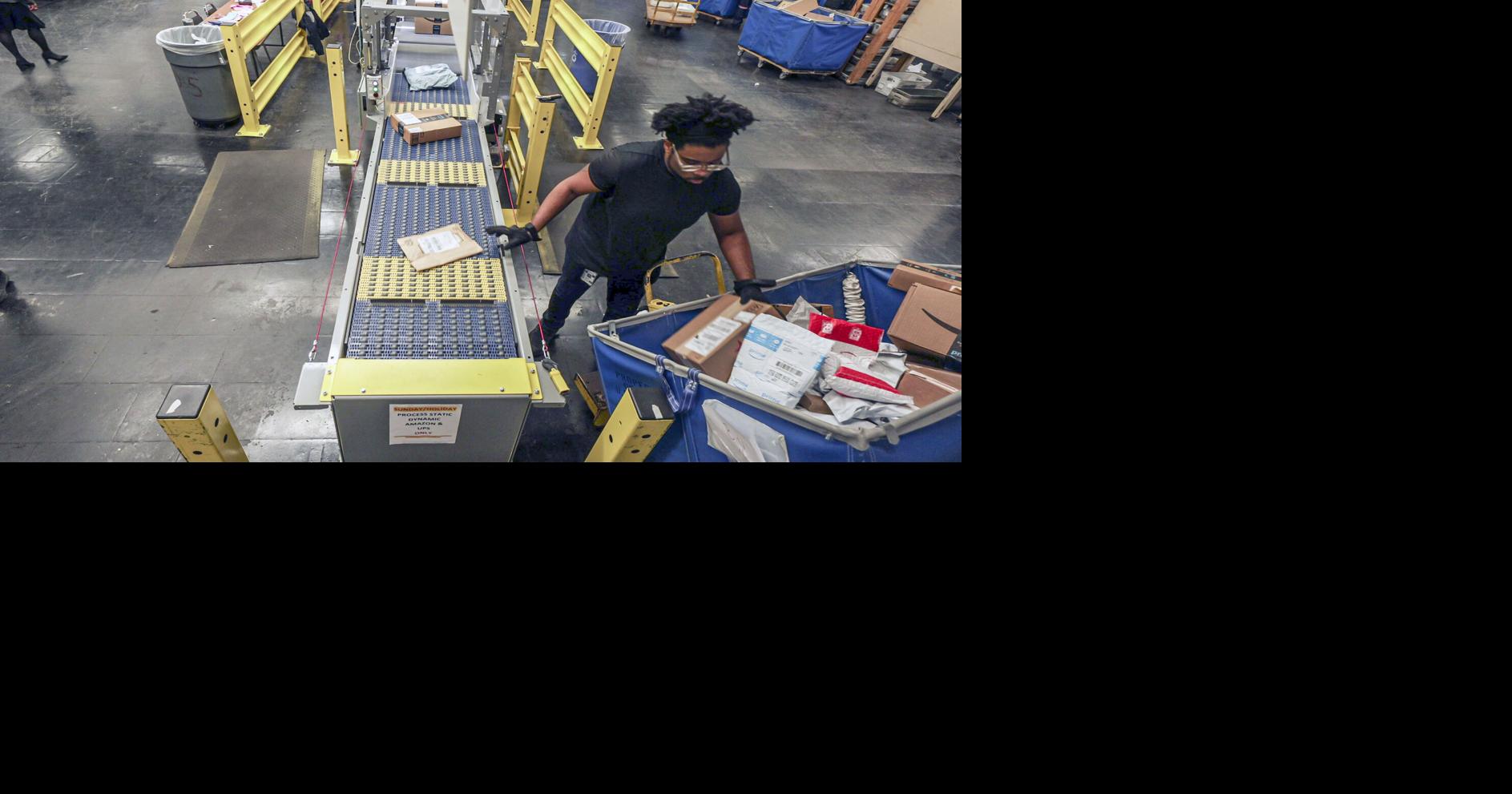 USPS package sorting machine