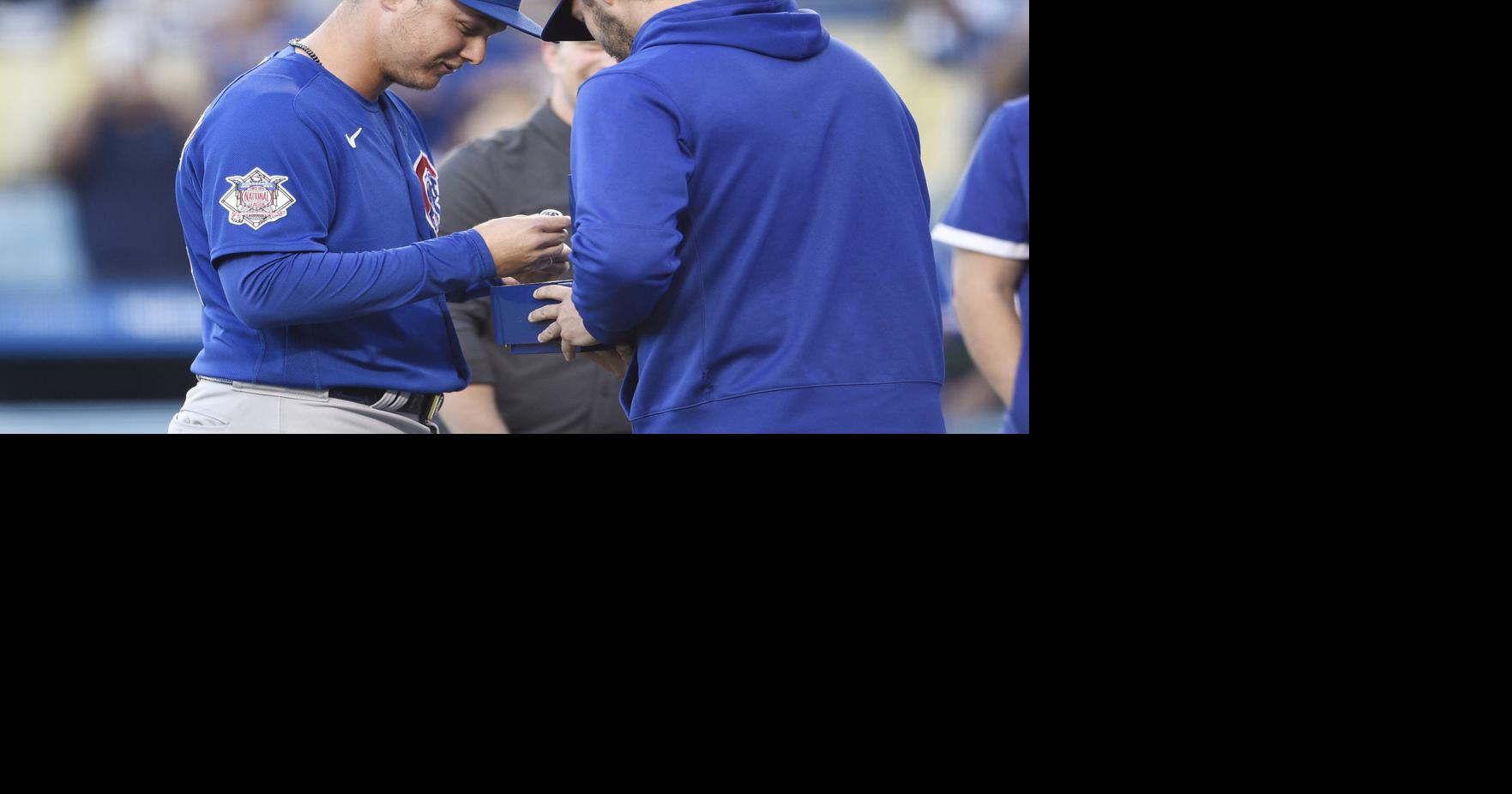 Chicago Cubs left fielder Joc Pederson finally receives his World ...