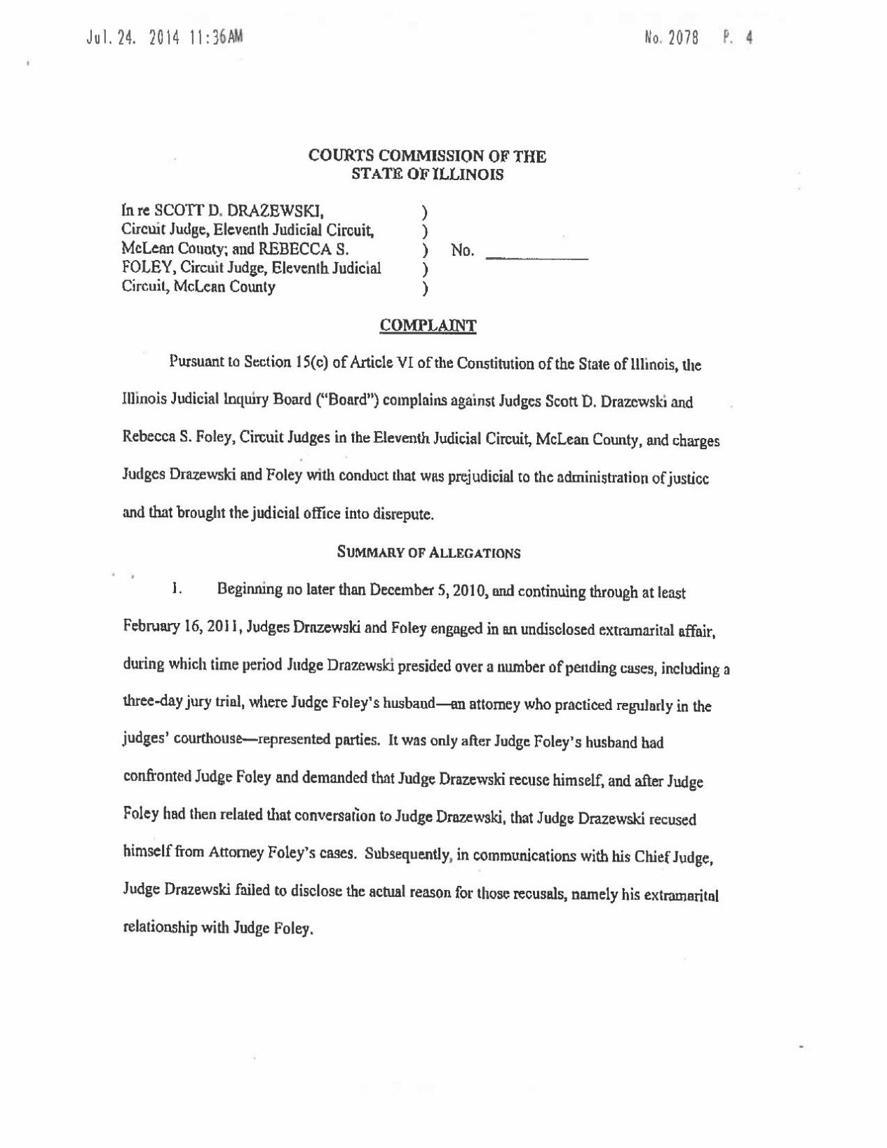 Complaint Filed Against 2 Local Judges Complaint Filed Against 2 Local Judges