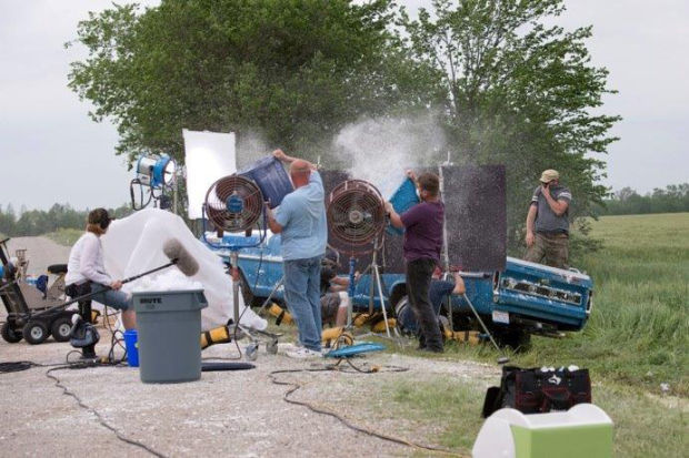 Photos: On set with Hoovey and family