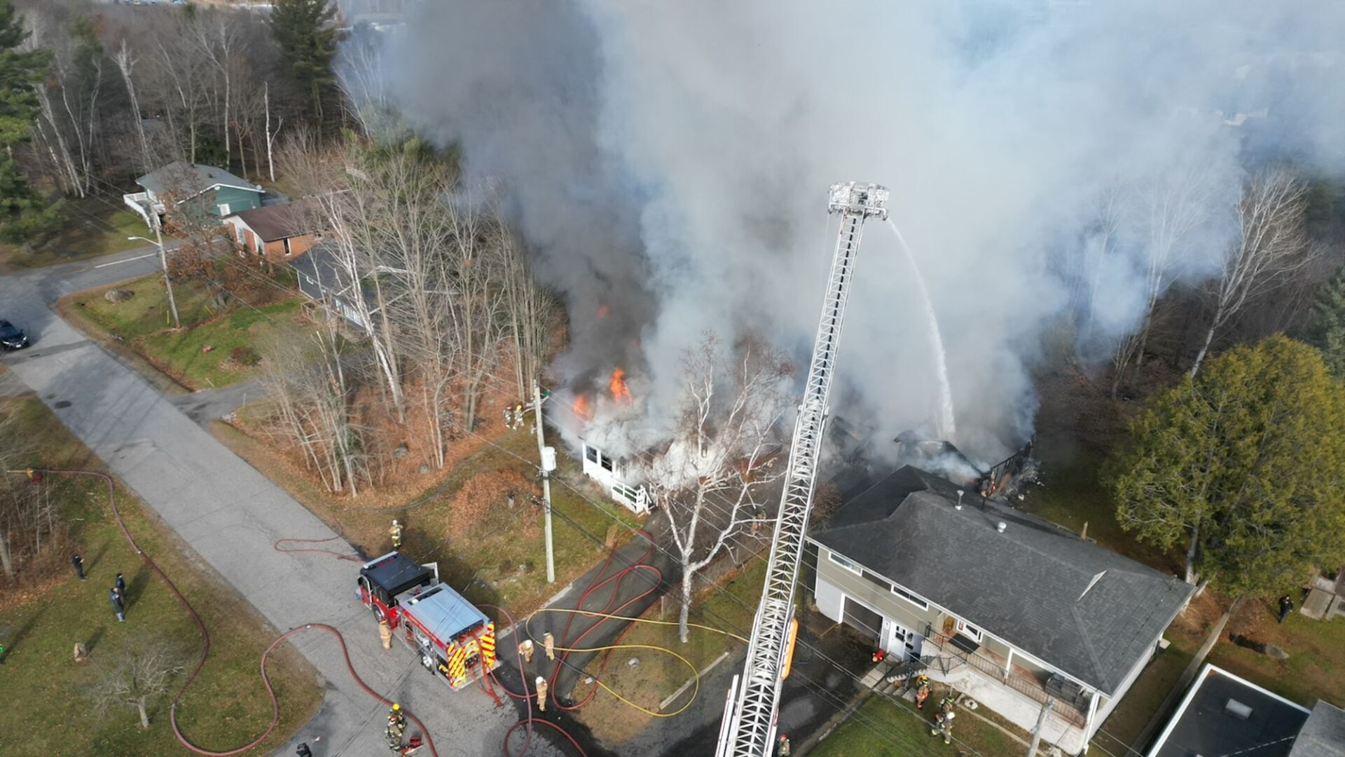 House fire on Beatty Street, firefighters on scene