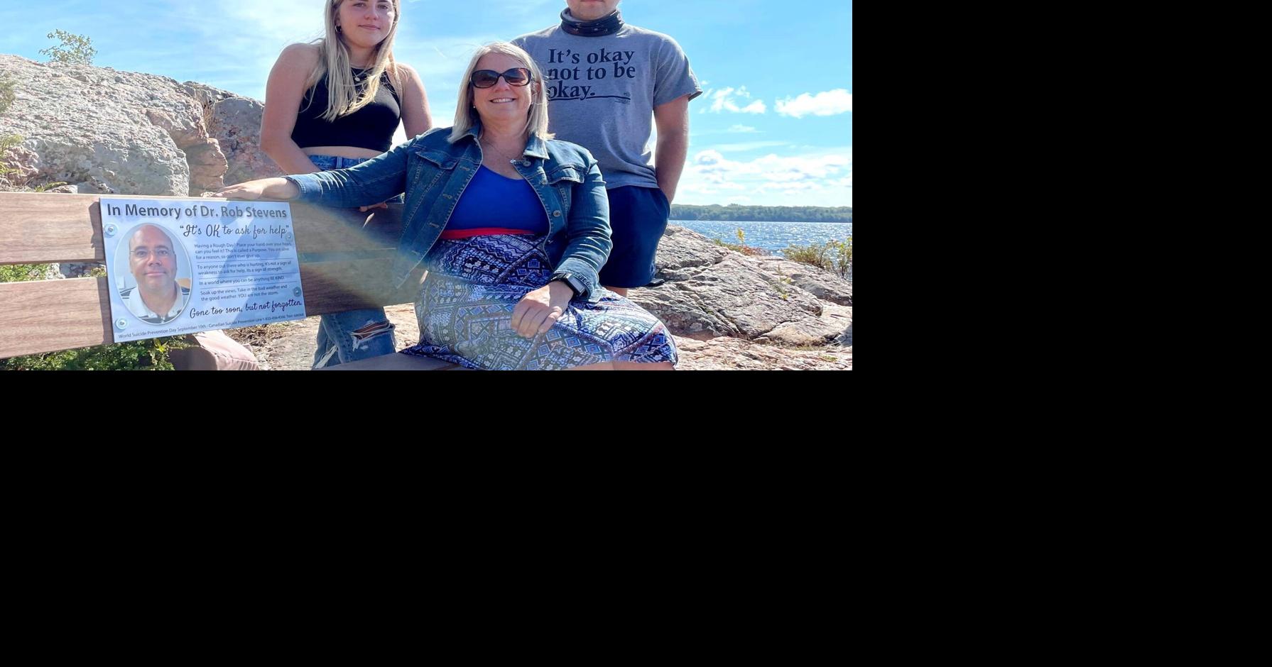 Memorial, reflection bench unveiled for Parry Sound's Dr. Rob Stevens