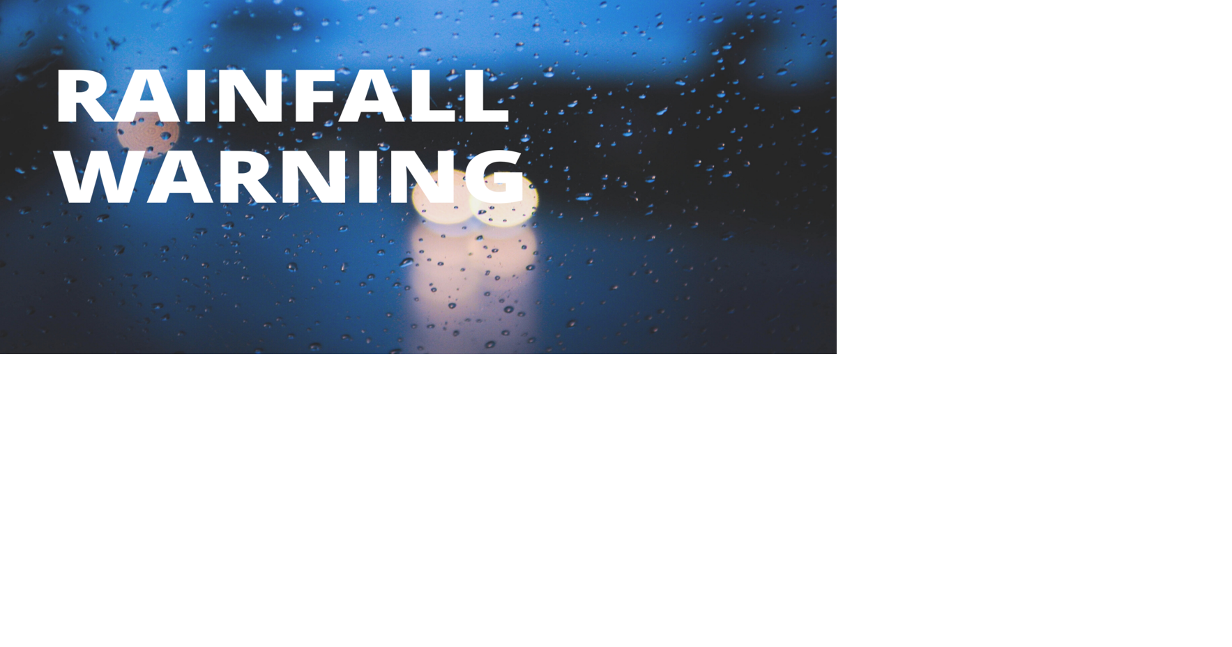 UPDATE: Heavy rainfall warning for Parry Sound, Dunchurch over