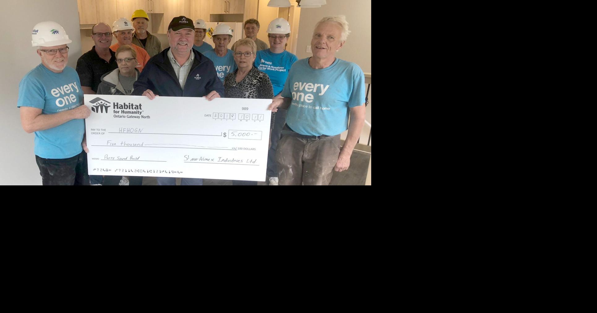 Seguin's Shaw-Almex helps with Parry Sound Habitat build