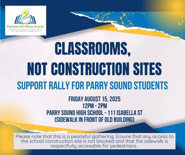 Parry Sound parents host rally at Parry Sound High School