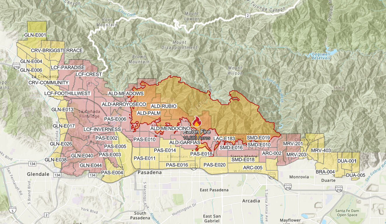 Eaton Fire: Evacuation Orders, Updates | News | pasadenaweekly.com
