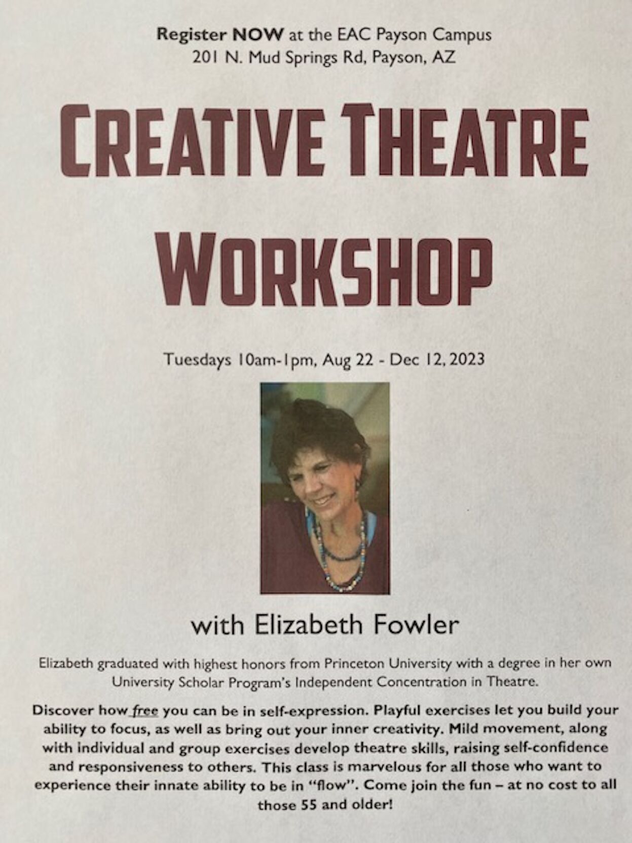 Local artist Elizabeth Fowler creates drama class for adults | Local ...