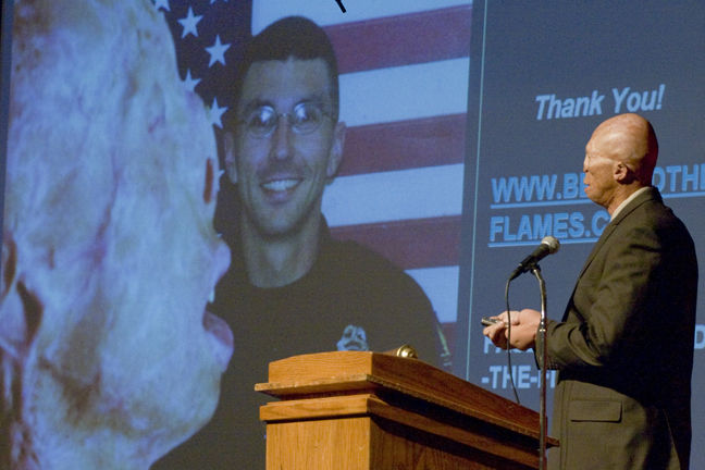 Officer delivers uplifting tale of courage and perseverance ...