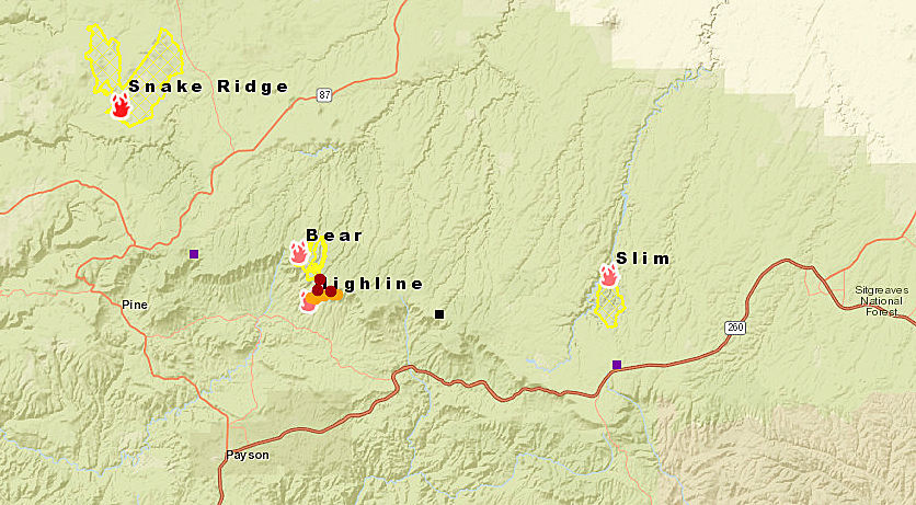 Highline Fire burns over Dude Fire scar | Forest Management Wildfires ...