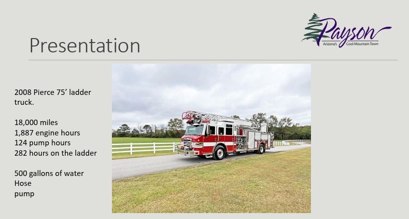 Payson fire buys used ladder truck | News | paysonroundup.com