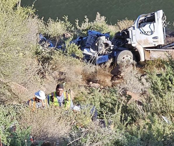 Truck goes 200 feet down hillside near Apache Lake | Local News ...
