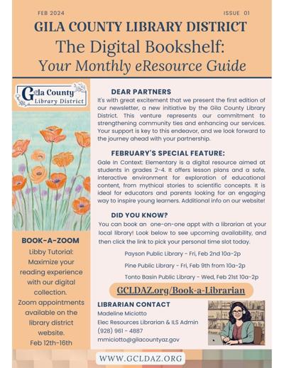 County Library District announces Digital Bookshelf newsletter | Gila ...