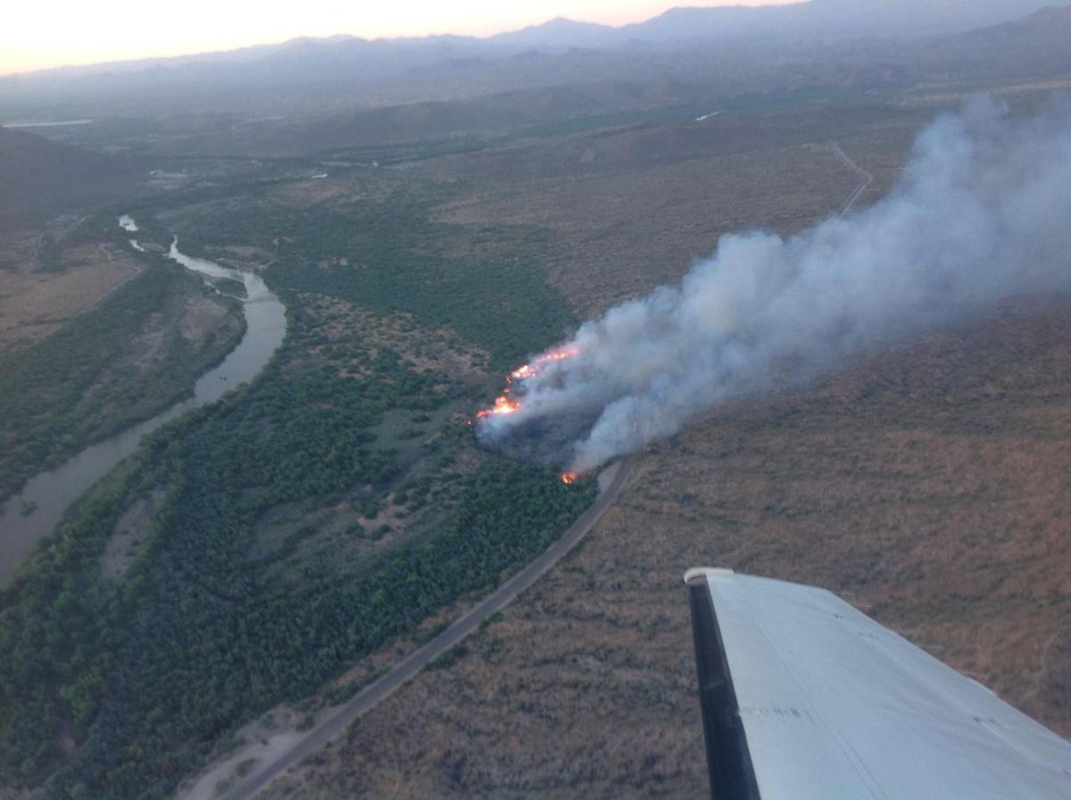 Cactus Fire burns in river bottom near Bush Highway | News ...