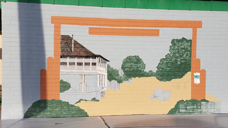 Main Street's first mural underway at Rim Country Flowers | Payson ...