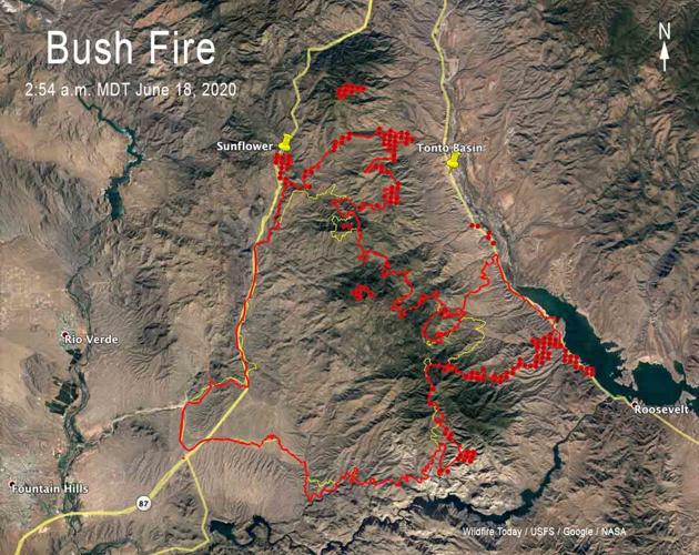 Bush Fire now more than 100,000 acres | Forest Management Wildfires ...