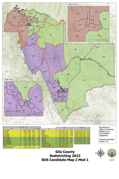 Supervisors revisit county redistricting maps | Gila County ...