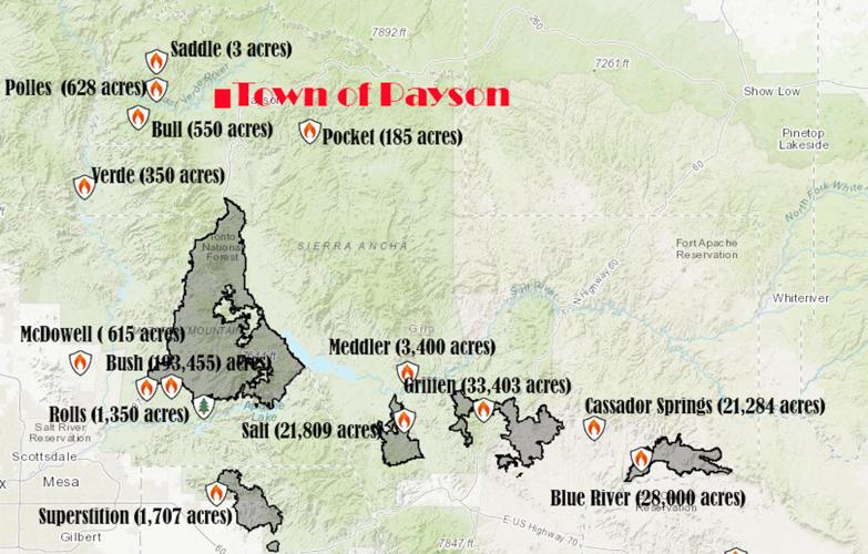 Tonto National Forest ablaze | Forest Management Wildfires ...