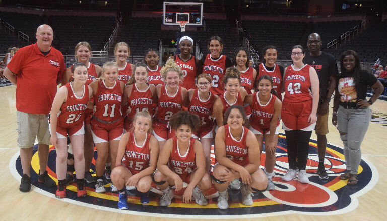 Princeton Community girls basketball competes on Gainbridge Fieldhouse ...