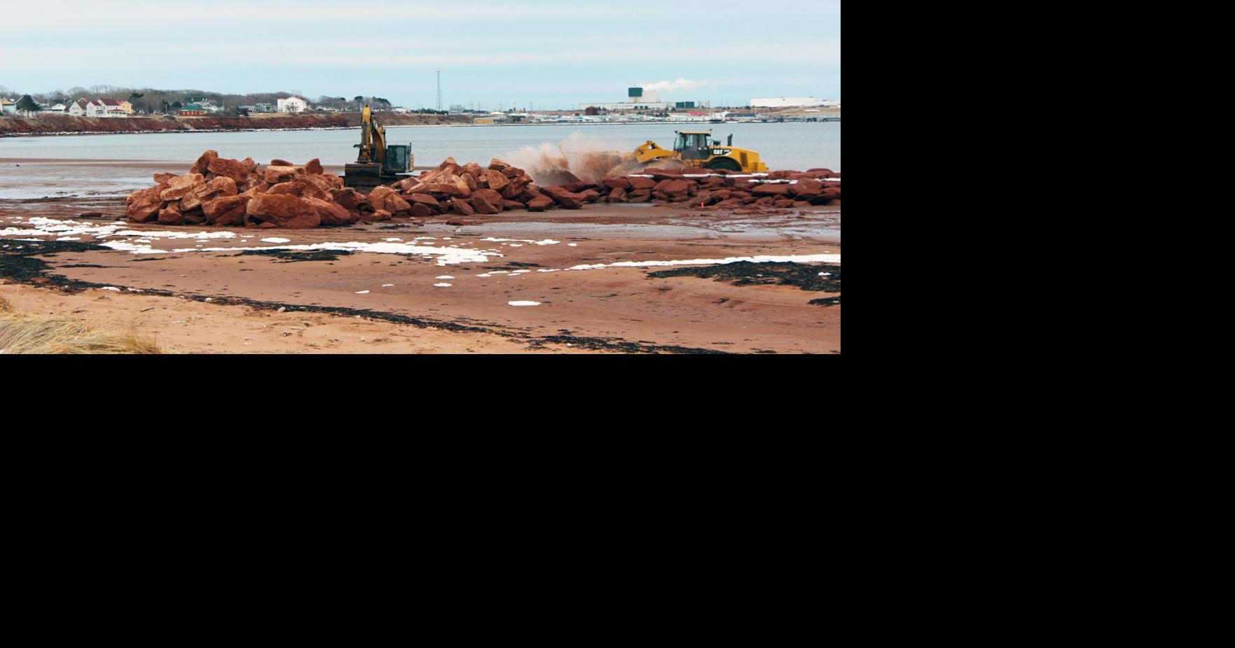 Sandstone reefs completed on Souris Beach | The Eastern Graphic ...
