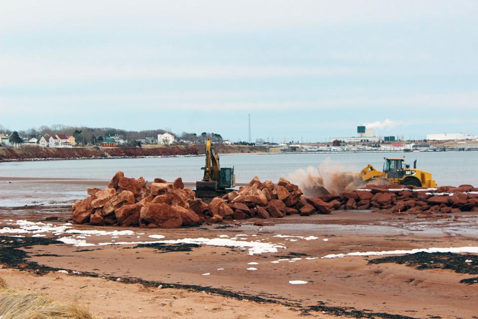 Sandstone reefs completed on Souris Beach | The Eastern Graphic ...
