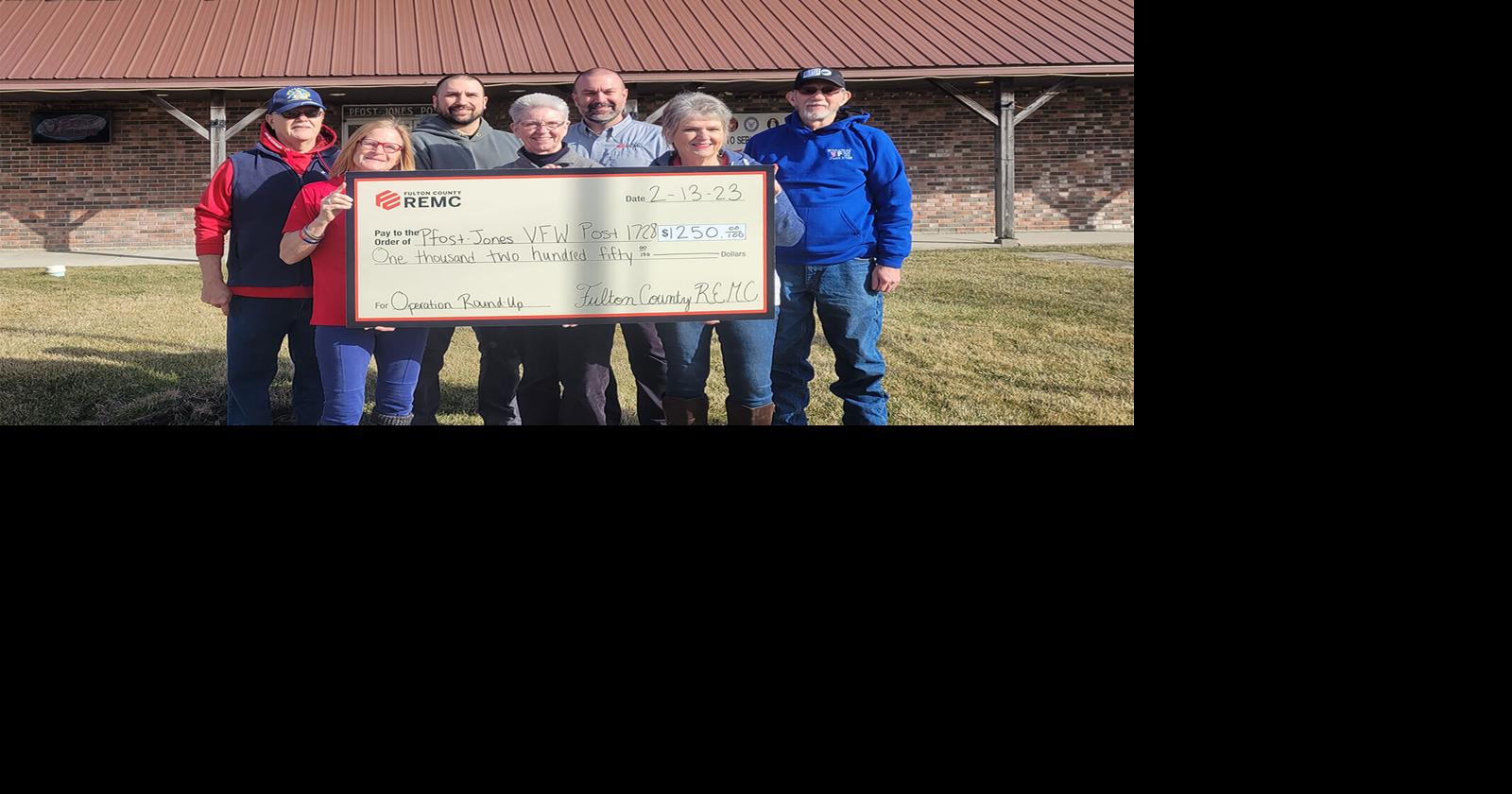 Fulton County REMC presents check to VFW Post 1728 | News ...