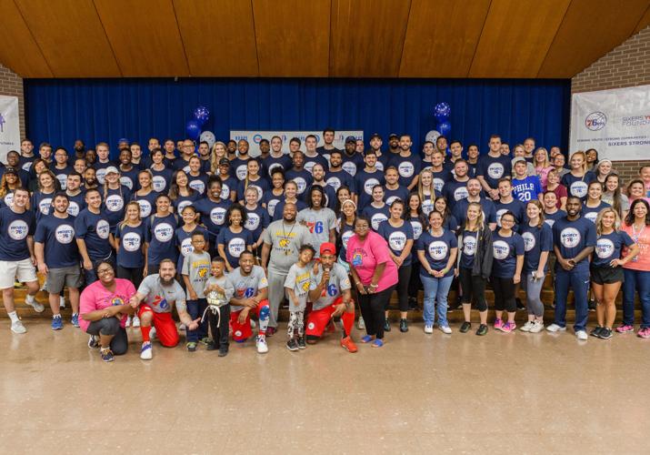 Sixers staff visit John F. Hartranft School | The Learning Key ...