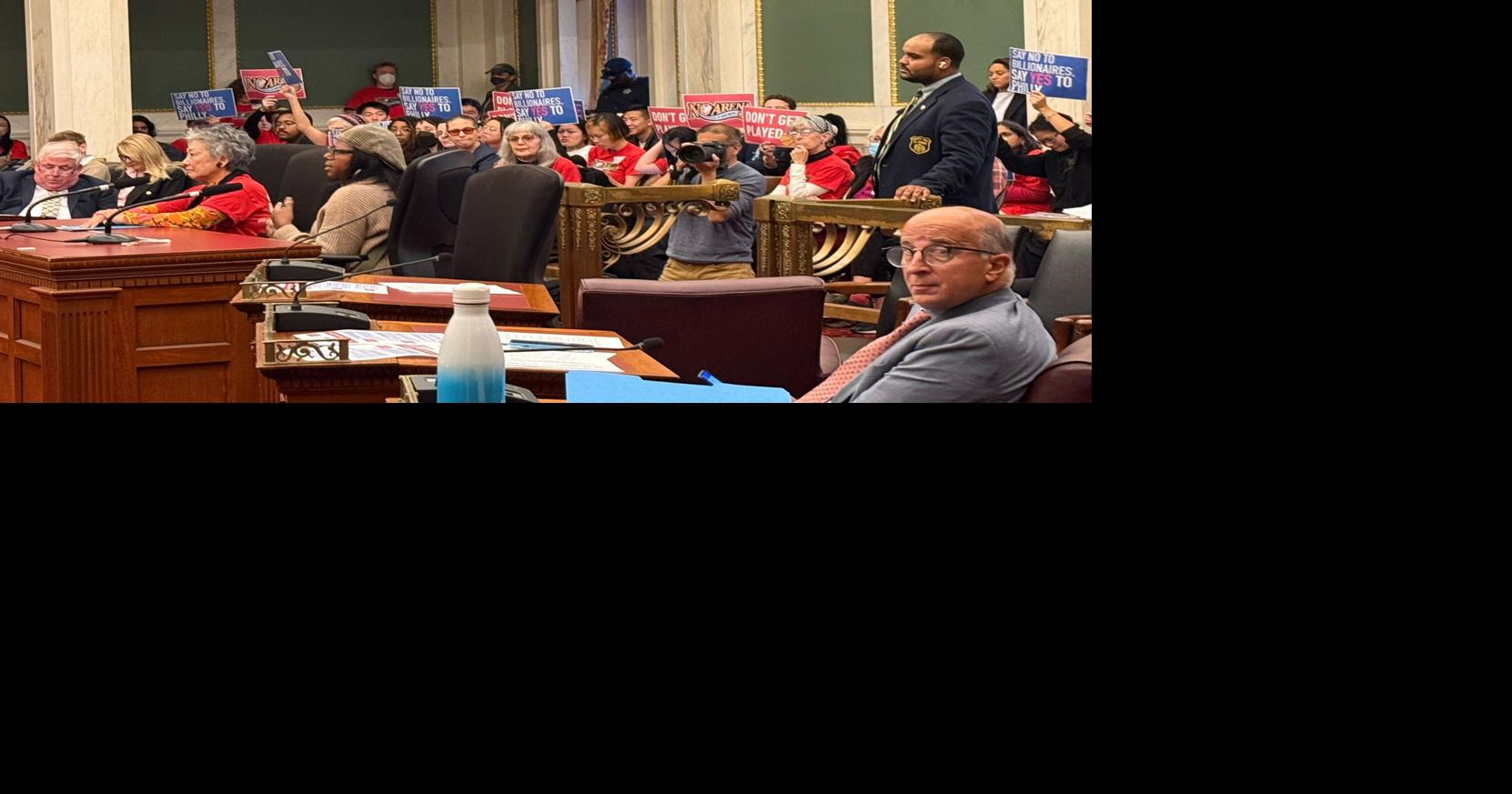 Black leaders and officials gather to protest proposed 76ers arena ...