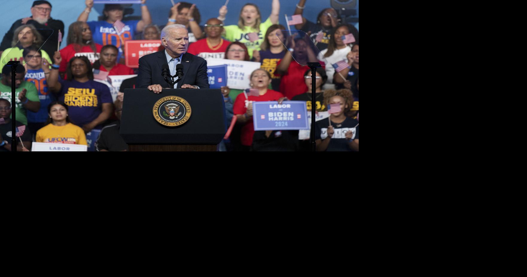Biden talks economy during Philly rally before union members | Local ...