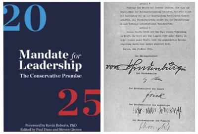 Trump's Project 2025 is Hitler's Enabling Act 1933 | Michael Coard ...