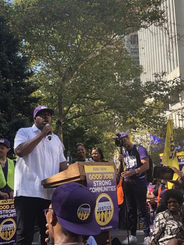 Janitors rally in Philadelphia to demand living wages and benefits ...