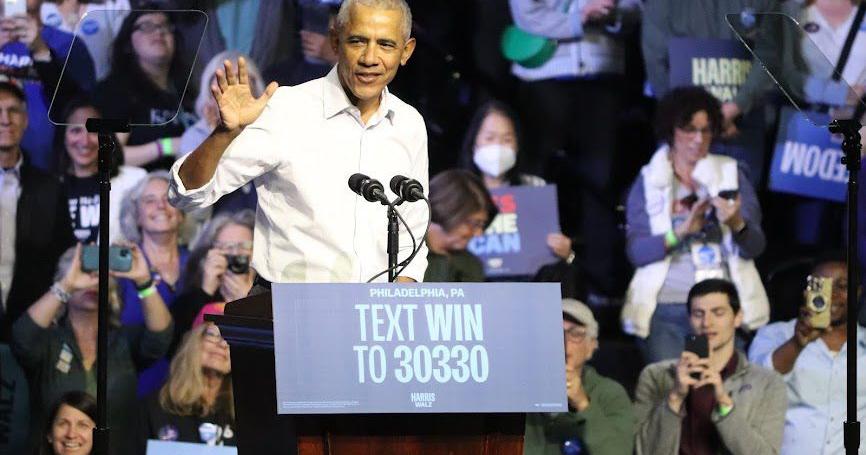 Barack Obama leads rally of thousands in North Philly for Kamala Harris ...