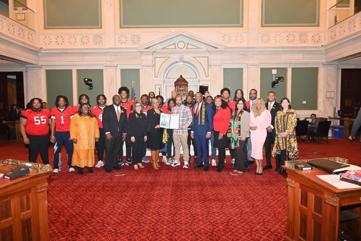 Simon Gratz football team honored by council for winning public league ...