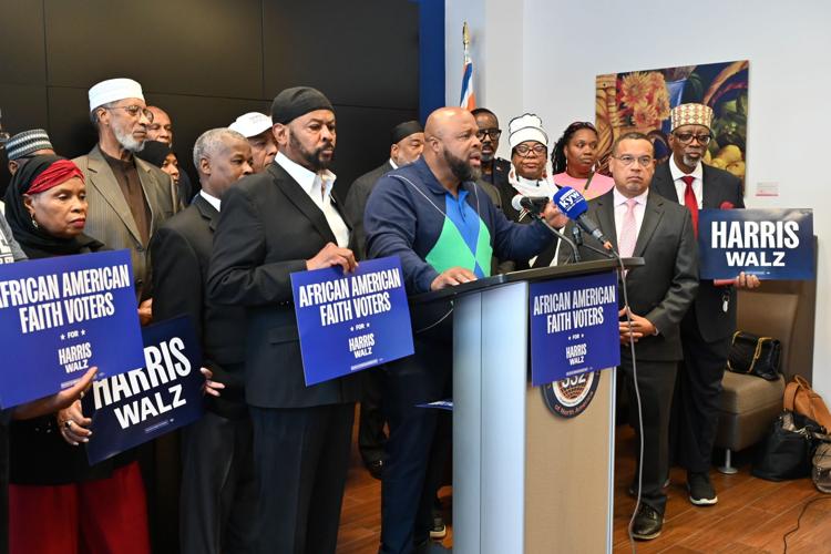 Black Muslim leaders rally for Harris in Philadelphia | Local News ...
