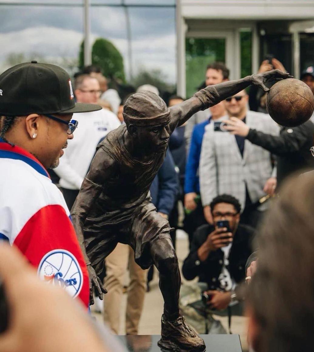 Allen Iverson immortalized with sculpture alongside 76ers greats Julius ...
