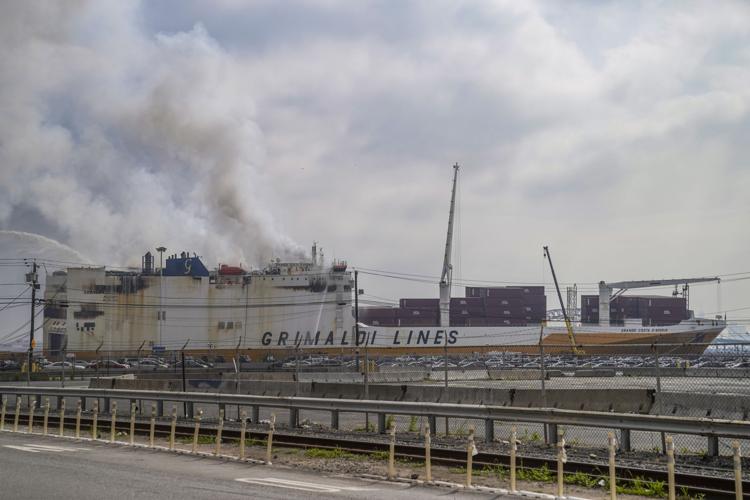 Fire that killed 2 aboard a cargo ship in New Jersey is expected to ...
