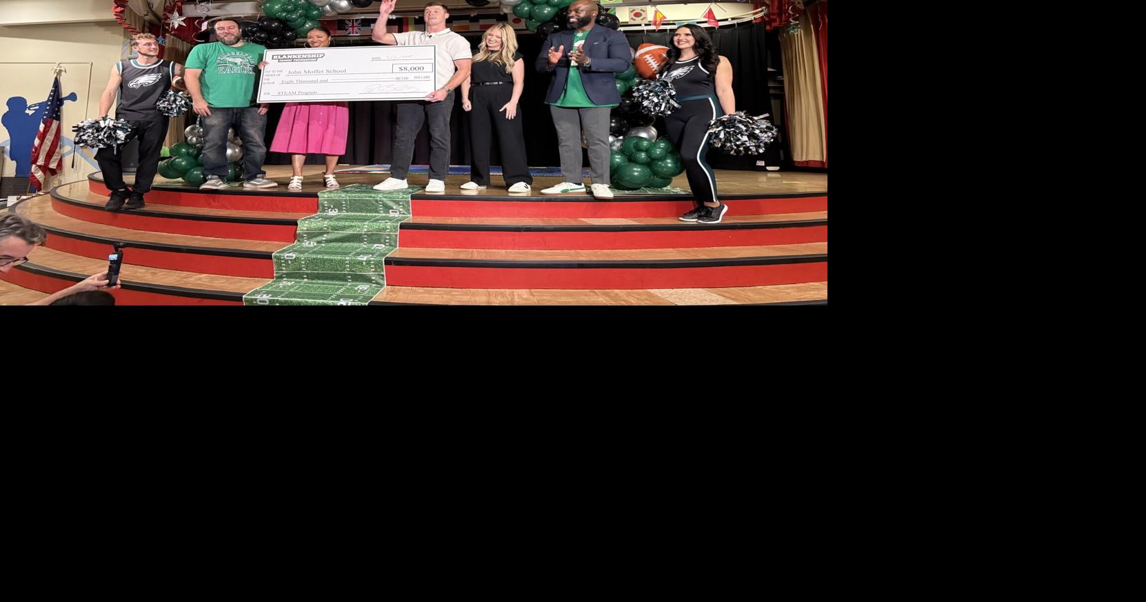 Eagles Reed Blankenship donates $8,000 to support STEAM at John Moffet ...