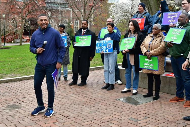 Photos: Officials join rally against Penn's union policies | Multimedia ...