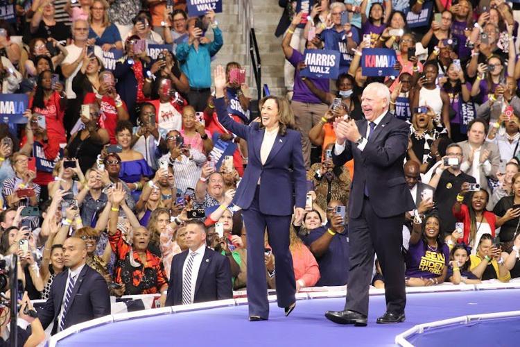 Harris introduces running mate Walz to roaring crowd at Temple: 'We're ...