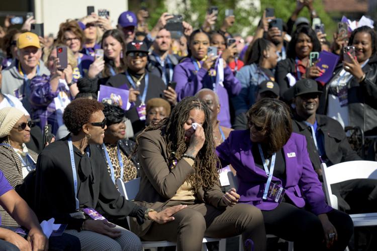 Augustus is 1st female athlete with statue on LSU campus | Sports ...
