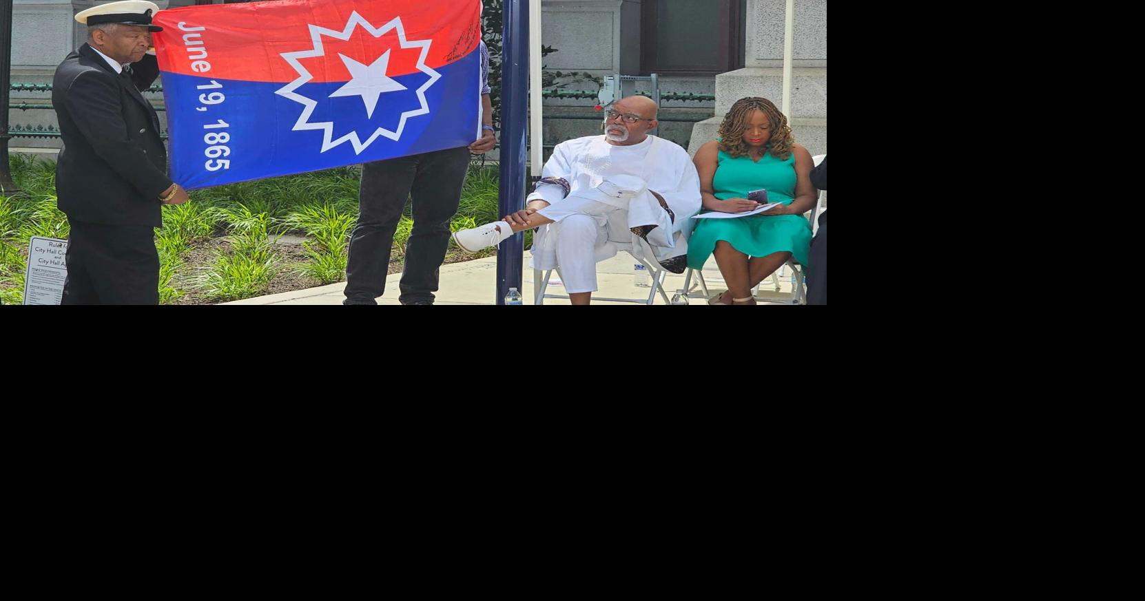 Juneteenth celebration starts with flag raising at Philadelphia City ...