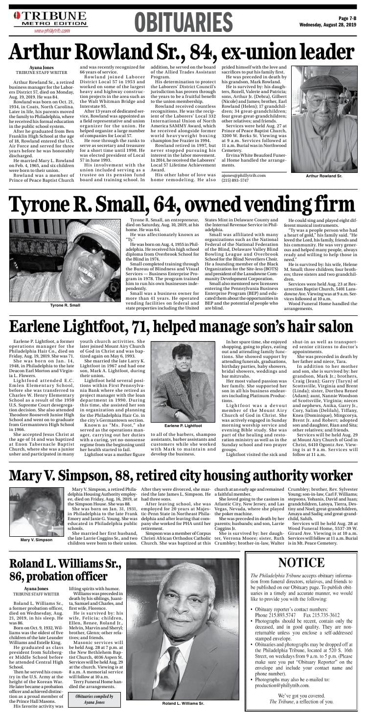 Page B7 | The Tribune Metro e-Edition | phillytrib.com