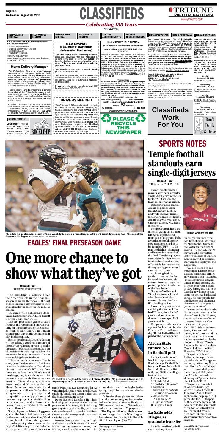 Page B4 | The Tribune Metro e-Edition | phillytrib.com