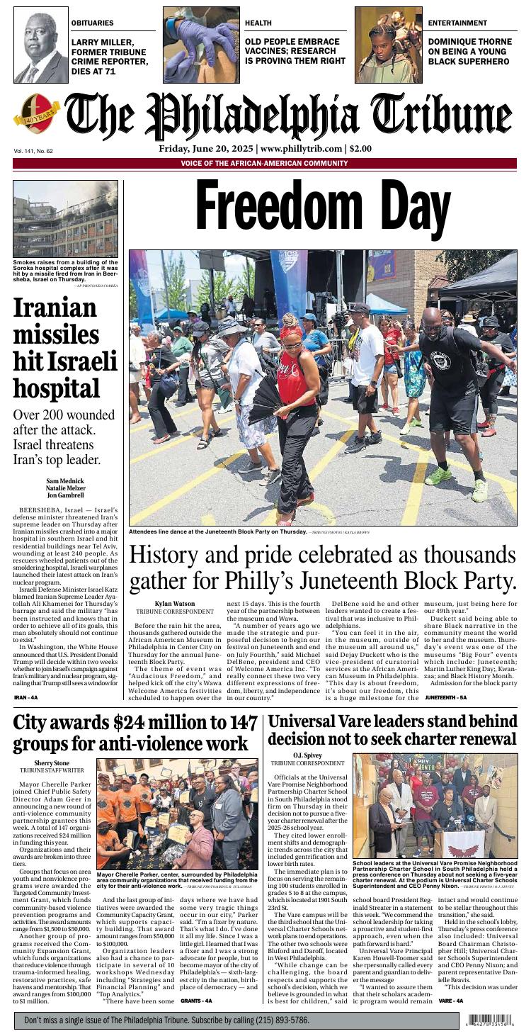 Page A1 | The Philadelphia Tribune e-Edition | phillytrib.com