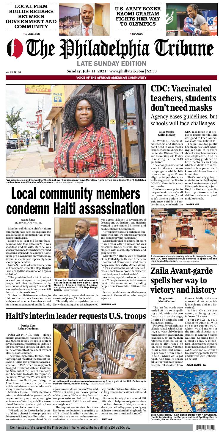 Page A1 | The Philadelphia Tribune e-Edition | phillytrib.com