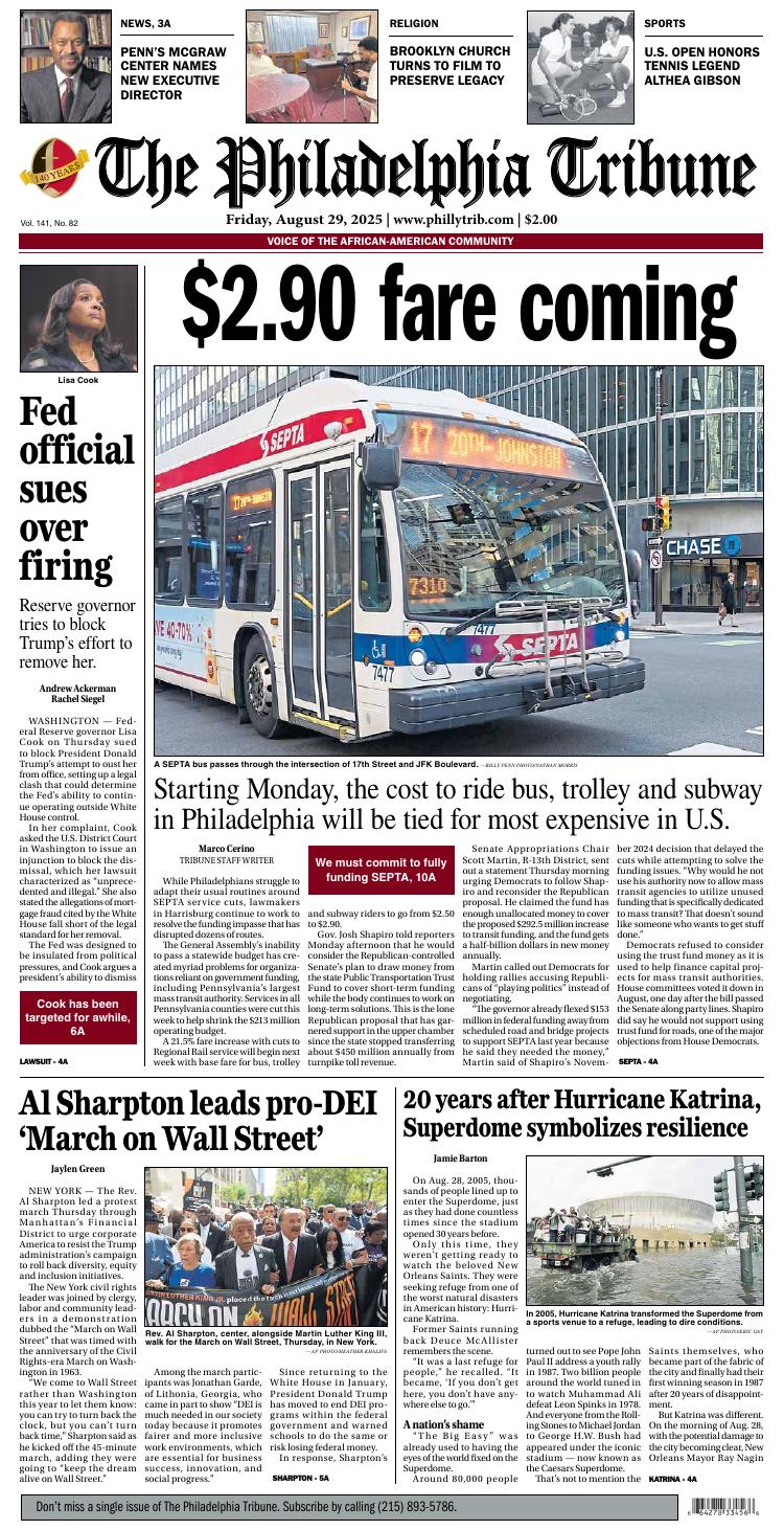 Page A1 | The Philadelphia Tribune e-Edition | phillytrib.com
