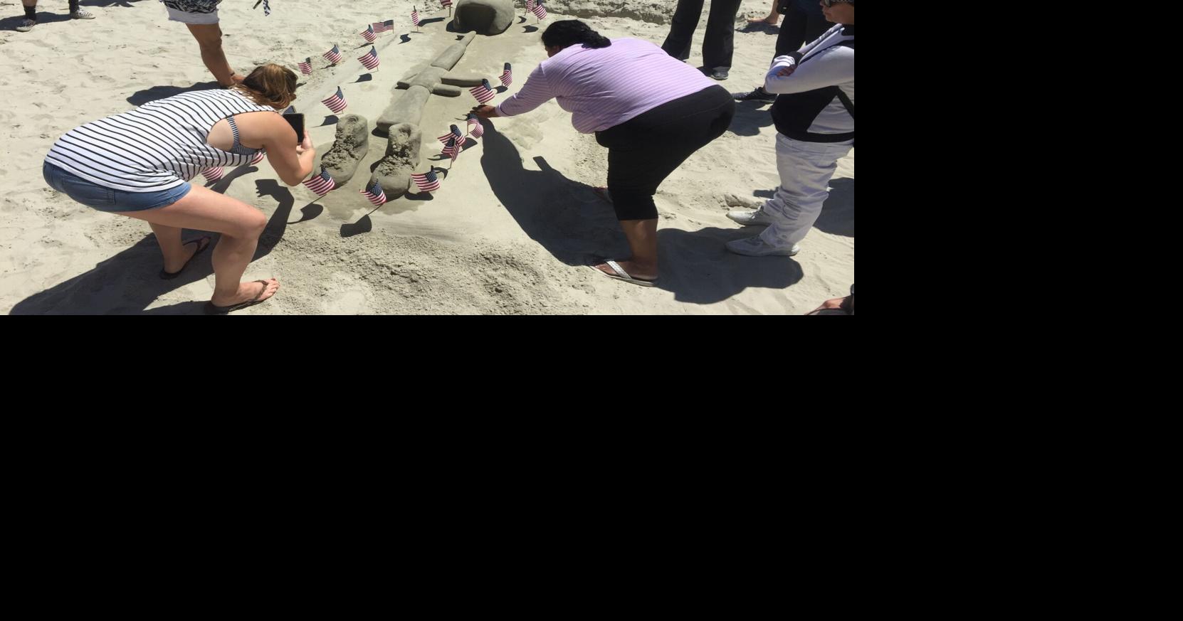 Memorial Day Sand Sculpture Honors Fallen Soldiers | | picketfencemedia.com