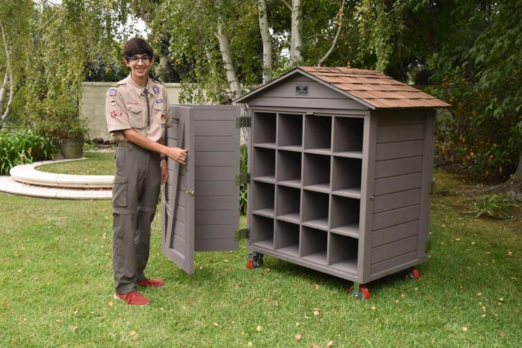San Clemente Teen Builds Helmet Cabinets for Shea Center | Eye on SJC ...