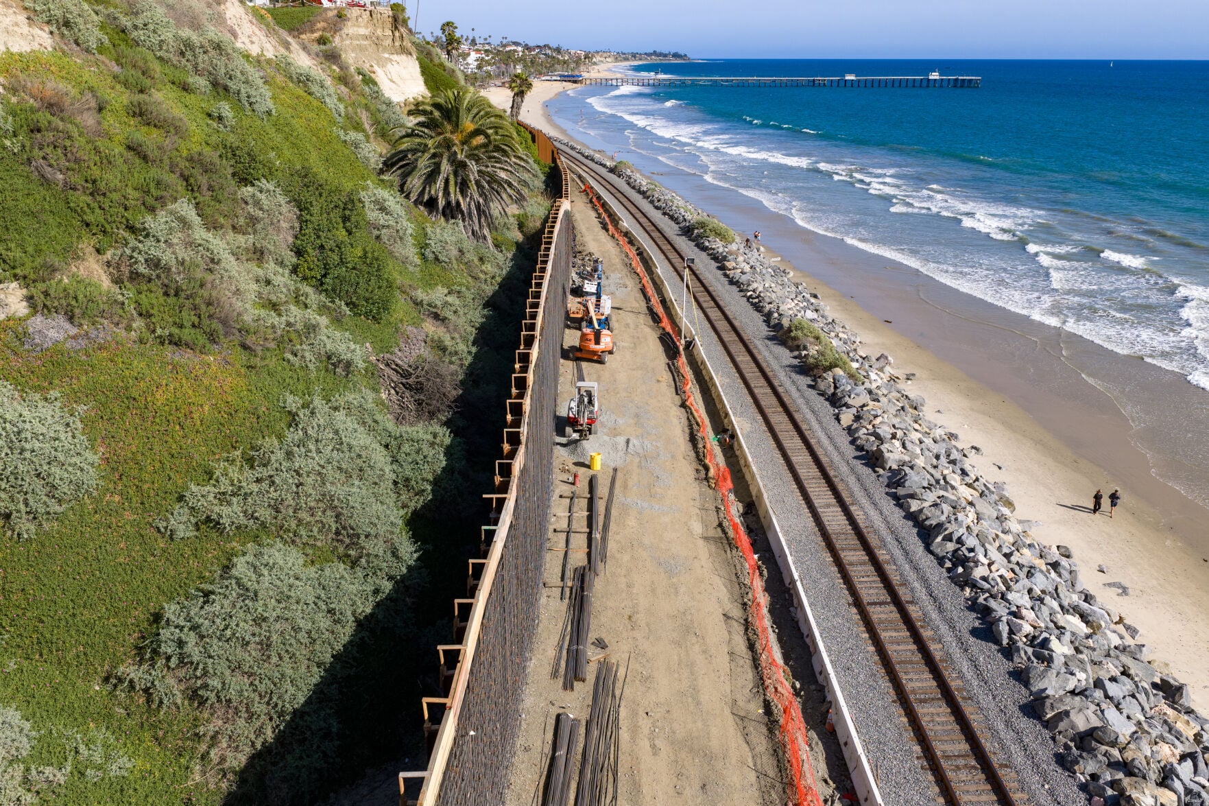 OCTA Work Continues on 1,400-Foot Catchment Wall, Rail Stabilization ...